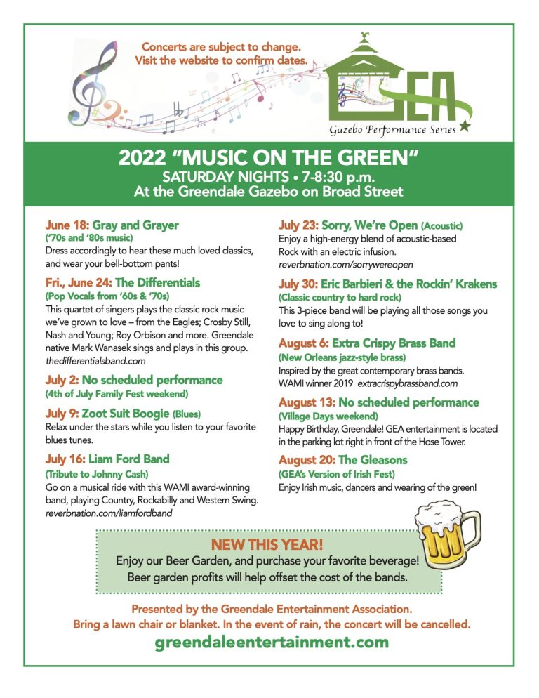 Gazebo Series – Greendale Entertainment Association